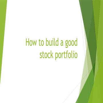How to build a good stock portfolio by Meidy.pptx