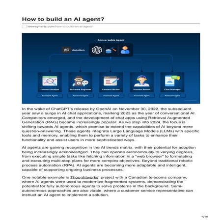 Building Your Own AI Agent System: A Comprehensive Guide | PDF