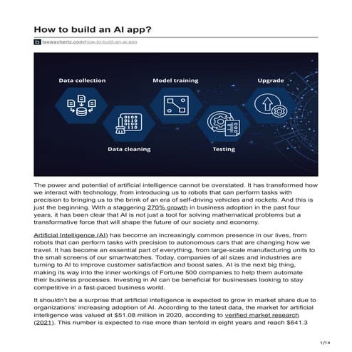 Building an AI App: A Comprehensive Guide for Beginners | PDF