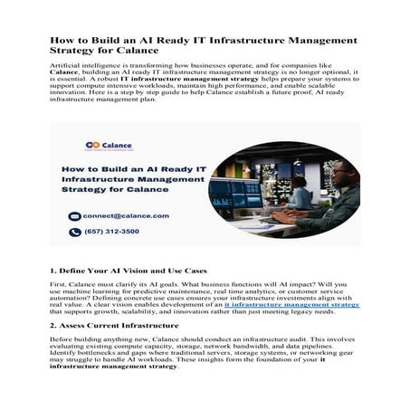 How to Build an AI Ready IT Infrastructure Management Strategy for ...