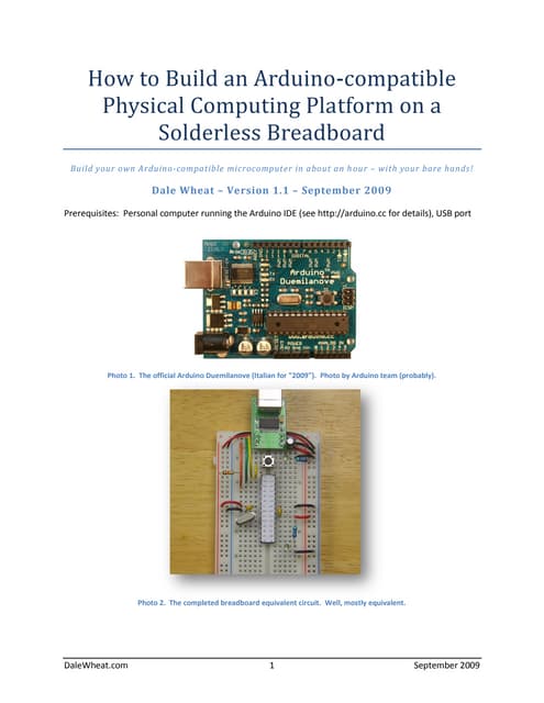 How To Build An Arduino Compatible Physical Computing Platform On A 8539