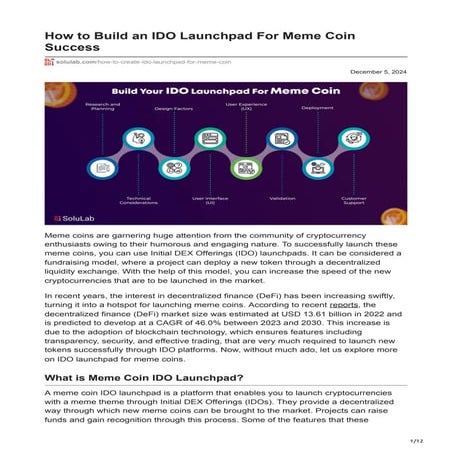 How to Build an IDO Launchpad For Meme Coin Success.pdf