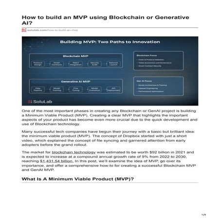 How to build an MVP using Blockchain or Generative AI.pdf