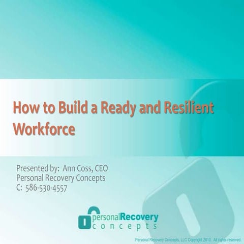 How To Build A Ready And Resilient Workforce | PPSX | Business ...