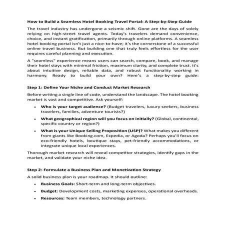 How to Build a Seamless Hotel Booking Travel Portal.pdf
