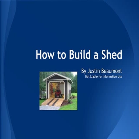 How to build a shed (1) | PDF