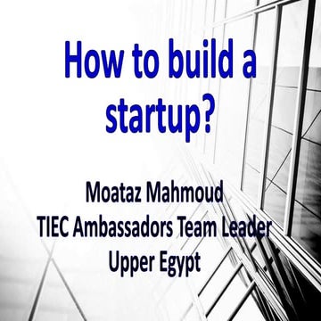How to build a startup | PPTX