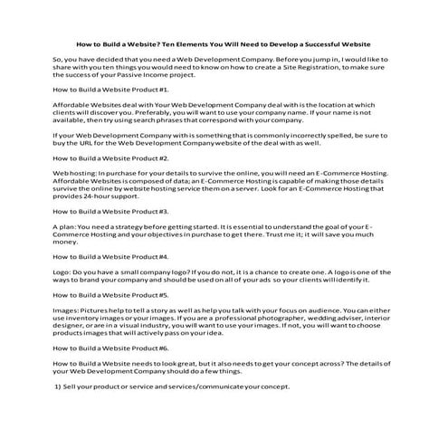 How To Build a Website | PDF