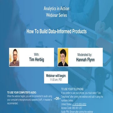 Analytics in Action: How to Build Data-Informed Products | PPT