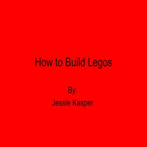 How To Build Legos | PPT