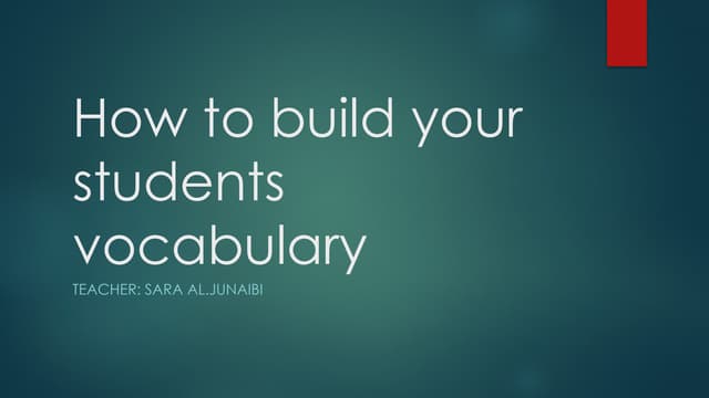 What is vocabulary | DOCX