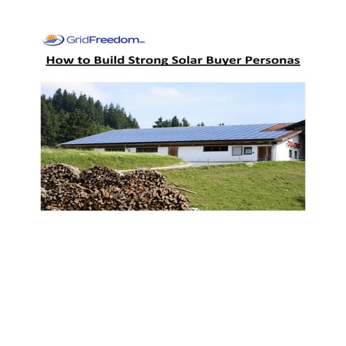 How to build strong solar buyer personas | PDF