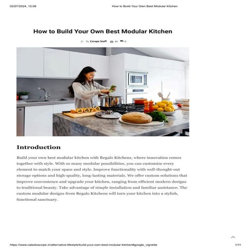 How to Build Your Own Best Modular Kitchen | PDF