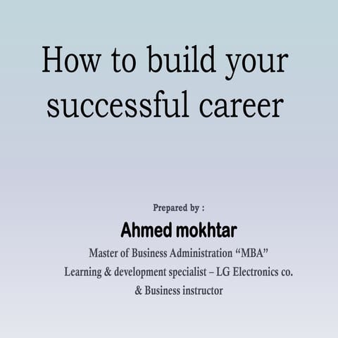 How to build your successful career | PDF | Resume Writing and Advice ...