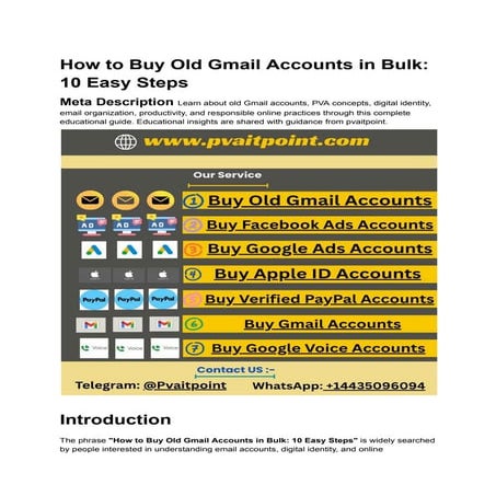 Top 7 Reliable Sources for Bulk Old Gmail Accounts.pdf