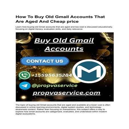 How To Buy Old Gmail Accounts That Are Aged And Cheap price.pdf