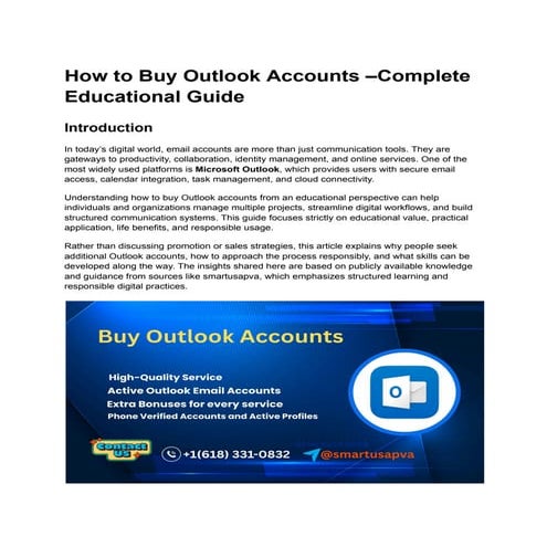 Top 10 sites to sale Buy Outlook Accounts | DOCX