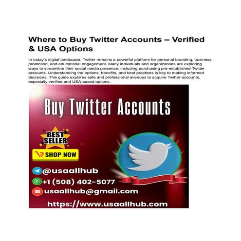 How to Buy Twitter Accounts – Verified & USA Options.pdf
