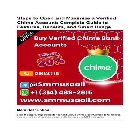 Buy Verified Chime Bank Account – Quick Setup.docx