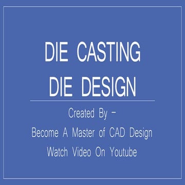 Die casting die design process | PPTX