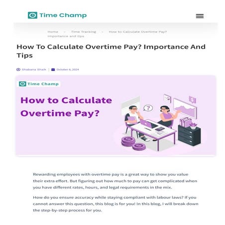 How to Calculate Overtime Pay? Importance and tips.pdf