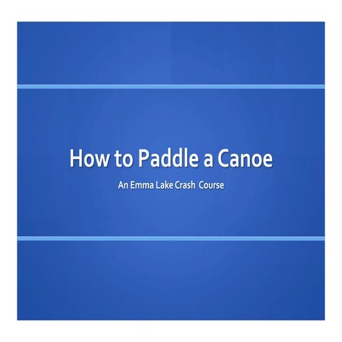 How to canoe image instruction | PDF