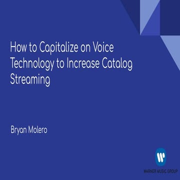 How to Capitalize on Voice Technology | PPT