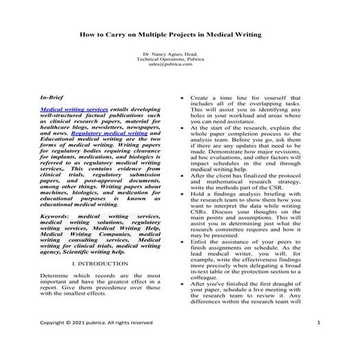 Medical Writing | PPTX