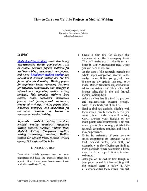 Medical Writing: Answering Your Questions | PPT