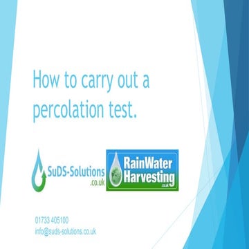 How to carry out a percolation test | PPTX