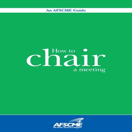 How to chair | PDF