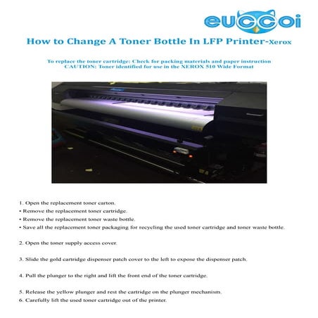How to change a toner in lfp printer | PDF