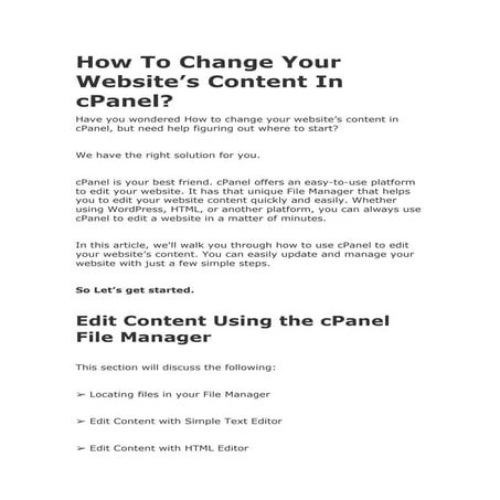 How to change you website content in cPanel .pdf