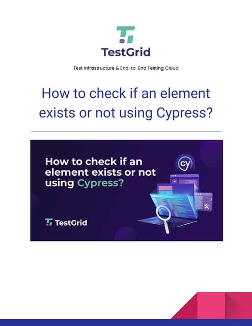 How To Check If An Element Exists Or Not Using Cypress Pdf