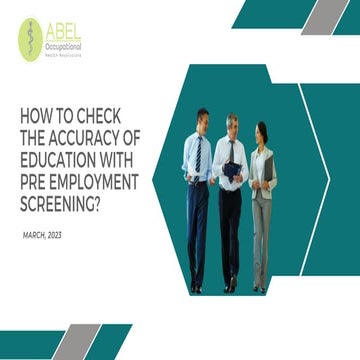 Education Background Check Process for Smarter Recruitment | PPTX