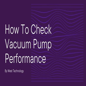 How To Check Vacuum Pump Performance.pdf