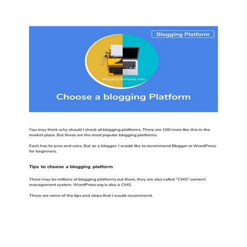 How to choose a blogging platform | PDF