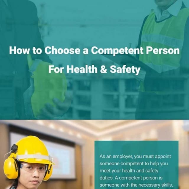 How to choose a competent person for health & safety | PDF