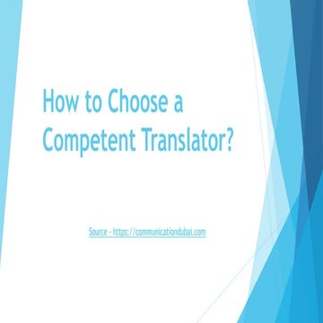 How to choose a competent translator | PPT