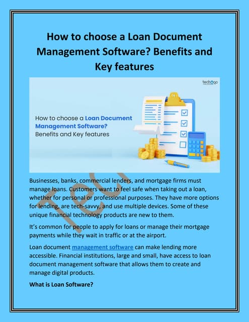 Presentation on Loan Management System | PPT