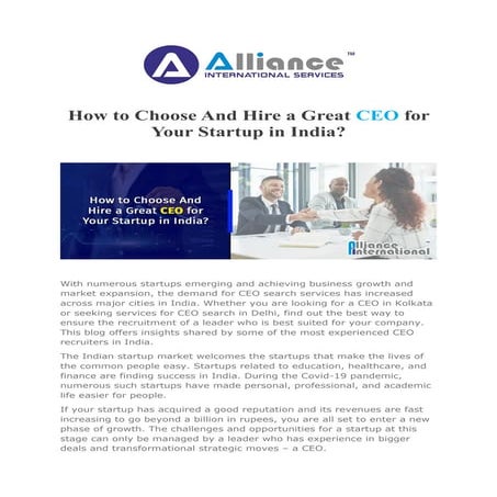 How to Choose And Hire a Great CEO for Your Startup in India.pdf