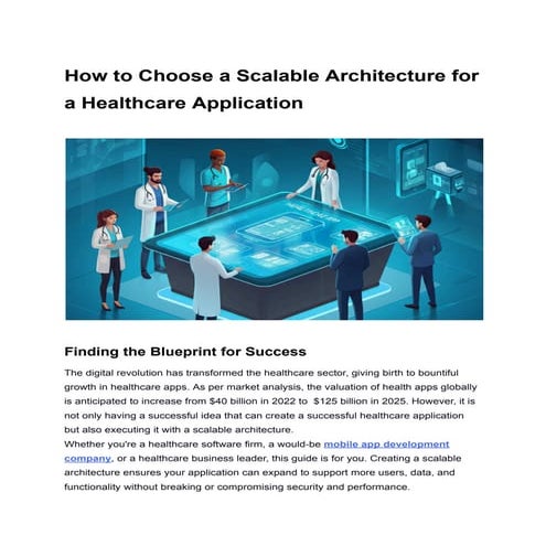How to Choose a Scalable Architecture for a Healthcare Application.pdf