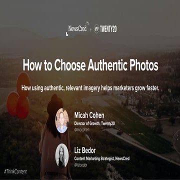 How to Choose Authentic Photos for Content Marketing | PDF