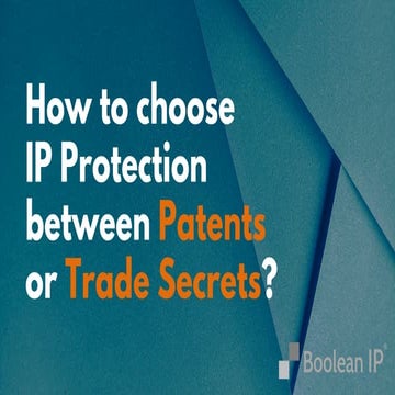 How to choose between patents or trade secrets.pdf | Free Download