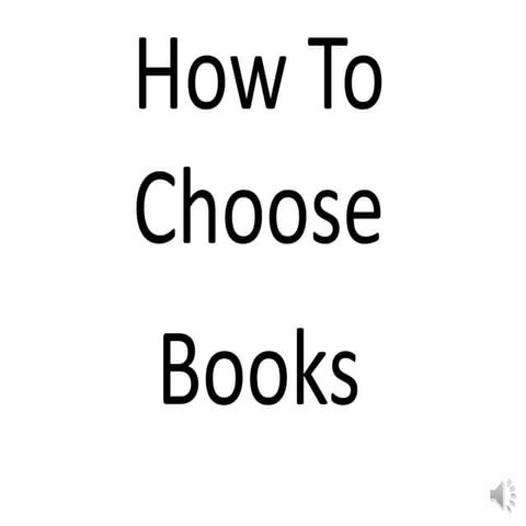 How to choose books | PPTX