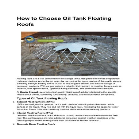 How to Choose Oil Tank Floating Roofs.docx