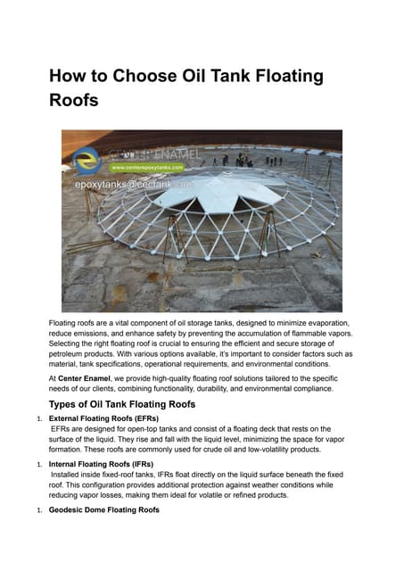 The Ultimate Guide to External Floating Roofs for Oil Storage Tanks.docx