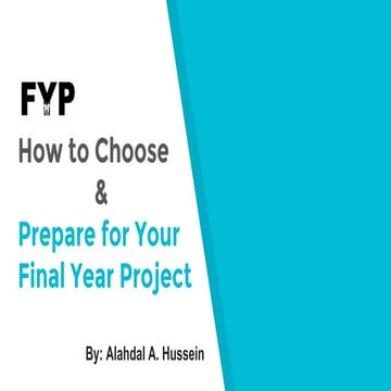 How to Choose & Prepare for Your Final Year Project | PDF
