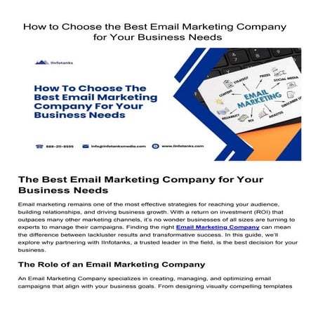 How To Choose The Best Email Marketing Company For Your Business Needs ...