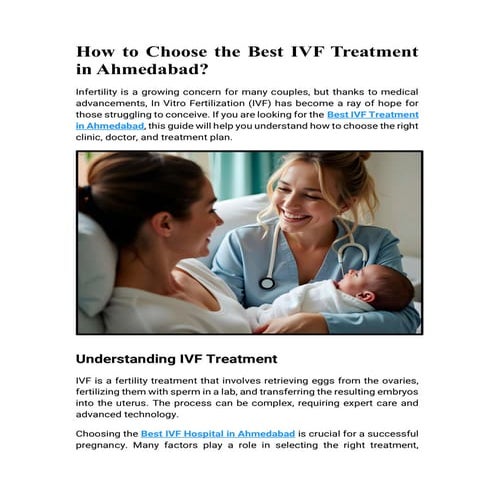How to Choose the Best IVF Treatment in Ahmedabad.pdf